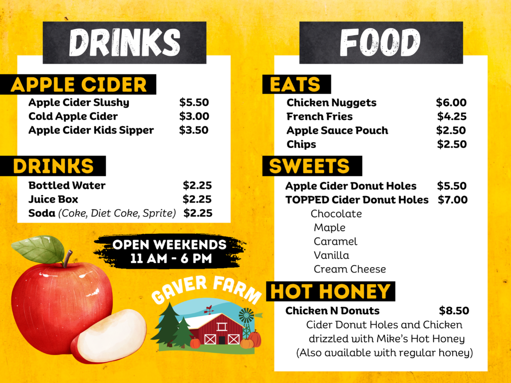 Concessions & Food | Gaver Farm - Mt Airy Marlyand